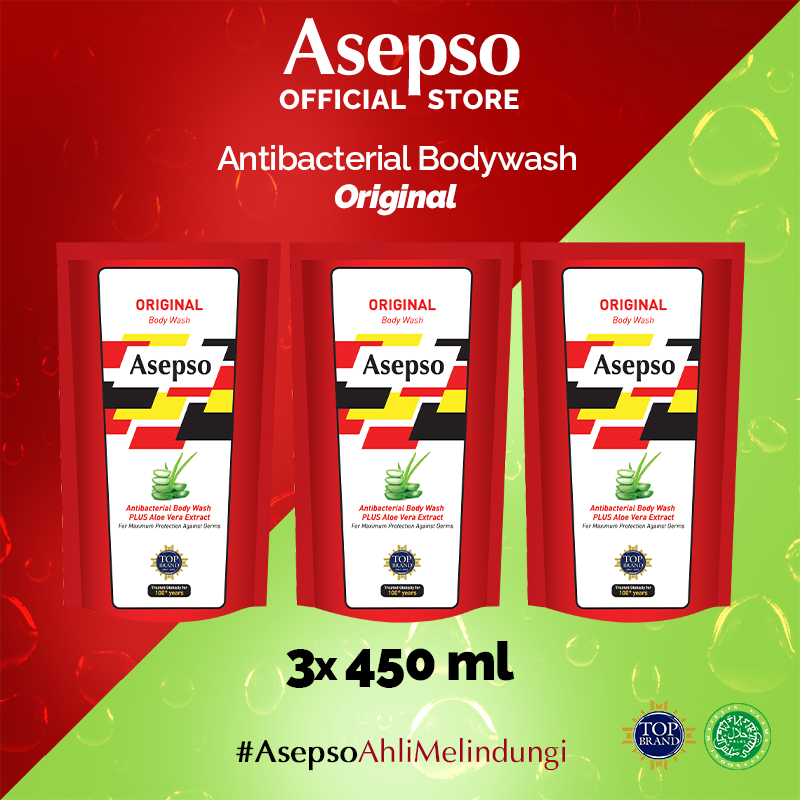 Jual ASEPSO BUNDLING 3 PCS Sabun Cair Body Wash Original - 450 ml | Shopee Indonesia