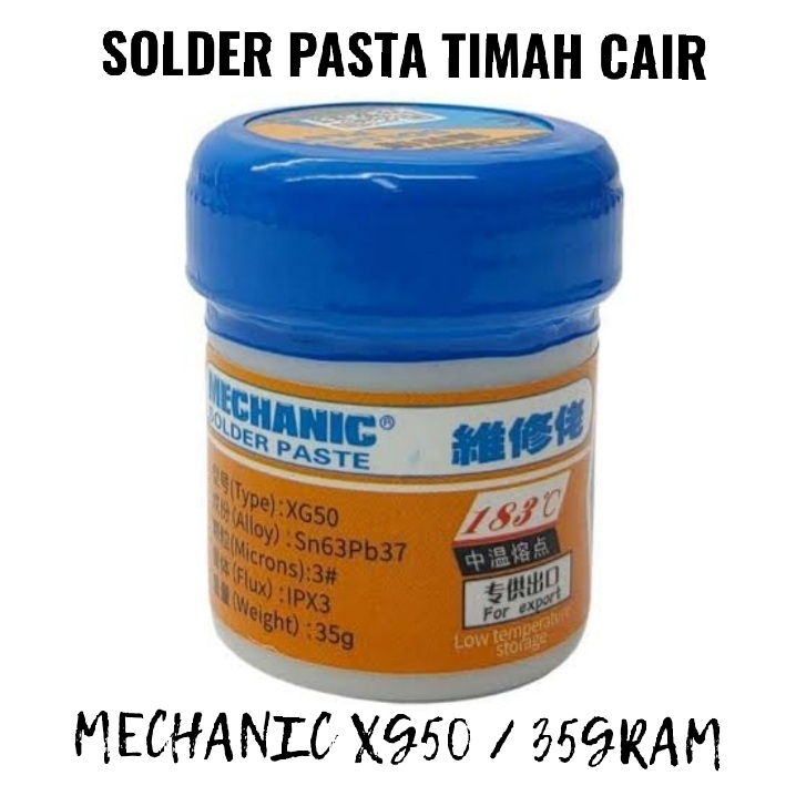 Jual Original Mechanic Solderan Pasta Timah Cair 35gr - Model XG-50 - Solder Paste | Shopee ...