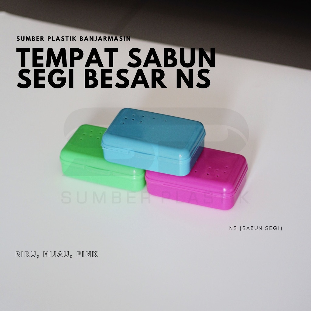 Jual Tempat Sabun Segi Besar NS Kotak Wadah Plastik Warna (Satuan ...