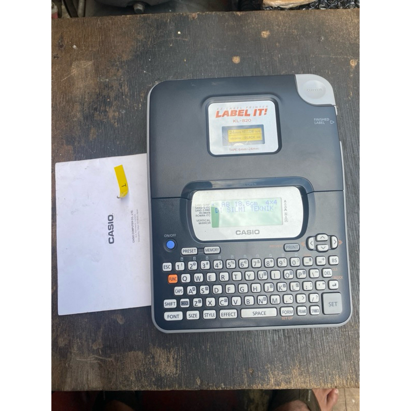Jual CASIO KL-820 / LABEL PRINTER / EZ LABEL PRINT MAKER KL820 | Shopee ...