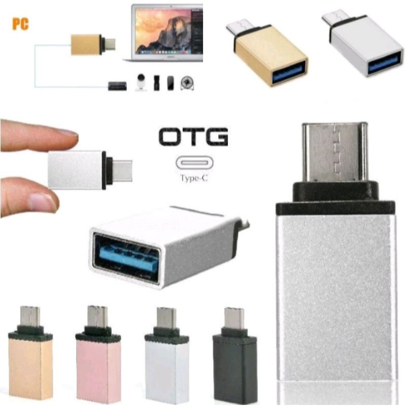 Jual OTG USB type C sambungan Tab C tipe C Full besi | Shopee Indonesia