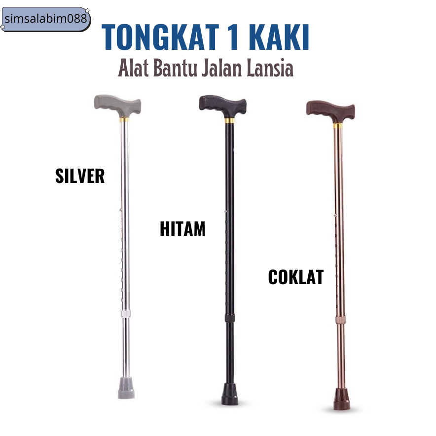 Jual Tongkat Stainless 1 kaki / Tongkat Jalan / Alat Bantu Jalan ...
