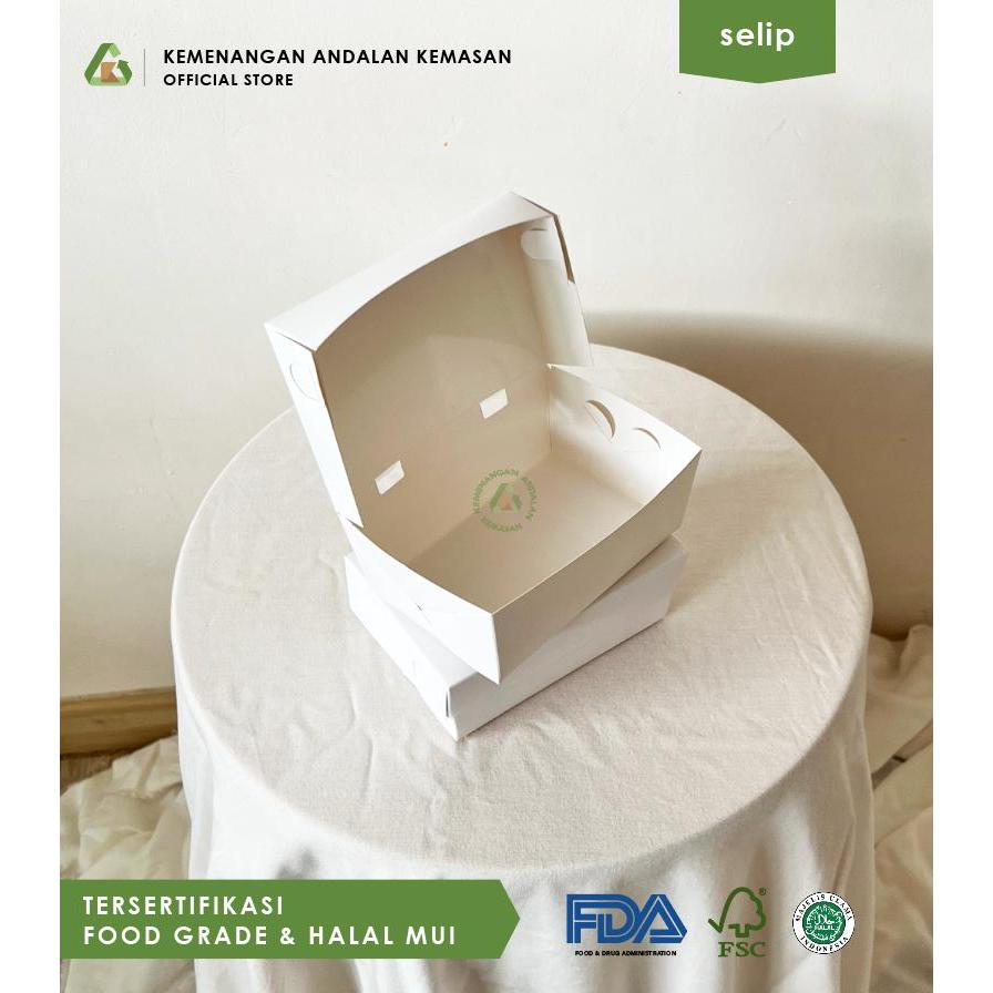 Jual Paper Lunch Box S,M,L/ Kotak makanan coklat polos/ lunch box selip ...