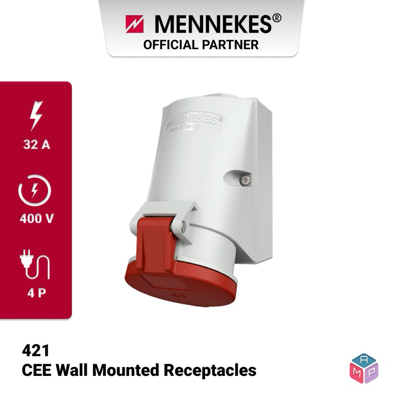 Jual 421 - Wall mounted receptacles IP44 (through-wiring type) 32A, 4P ...
