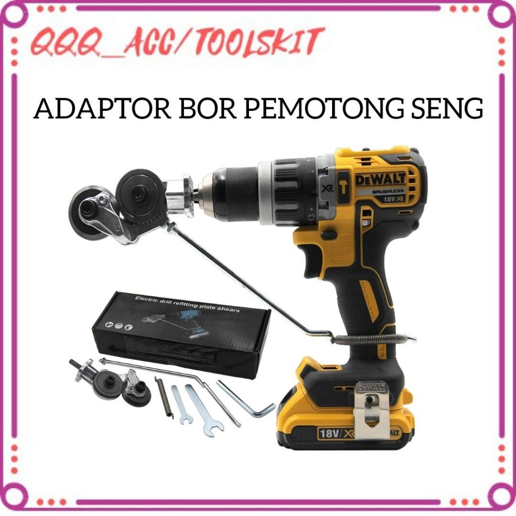 Jual Adaptor Pemotong seng Plat Alat Tambahan Bor potongan Seng ...