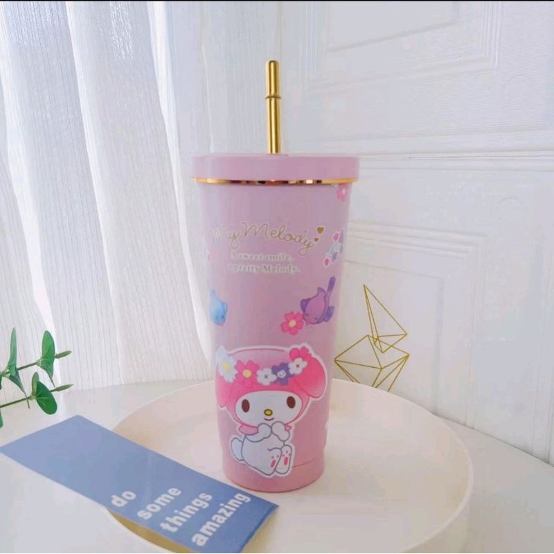 Jual TUMBLER STAINLESS SANRIO KUROMI MY MELODY CINNAMOROLL BADTZ MARU POMPOMPURIN GELAS STAINLIS ...
