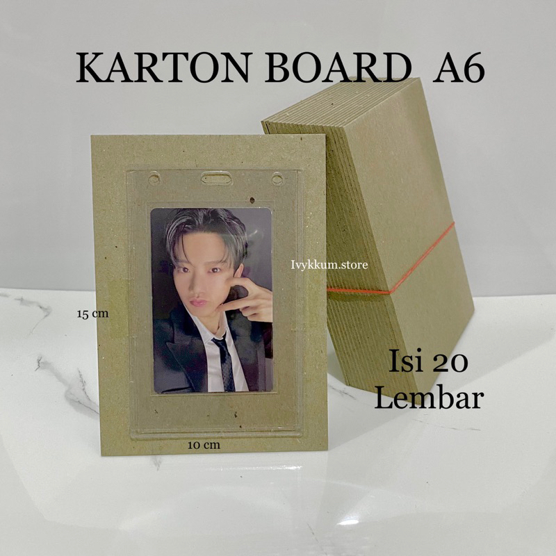 Jual [ ISI 20 lembar ] Karton Gray Board Packing Photocard 2mm A6 ...