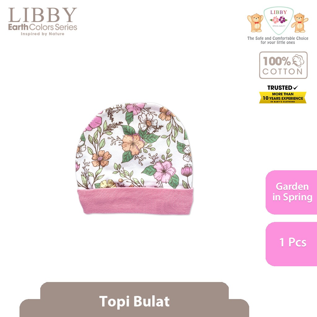 Jual LIBBY Earth Topi Bulat Motif Rocco Girl (1 pcs) | Shopee Indonesia