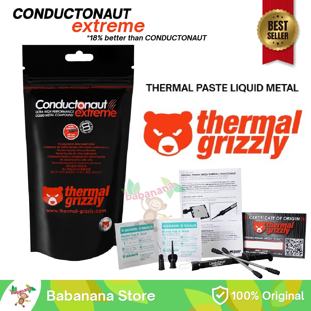 Jual Thermal Paste Liquid Metal Grizzly Conductonaut Extreme 1gr ...