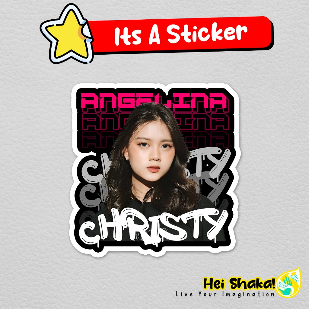 Jual Stiker Angelina Christy JKT48 Sticker Wota Idol Grup Bahan Vinyl ...