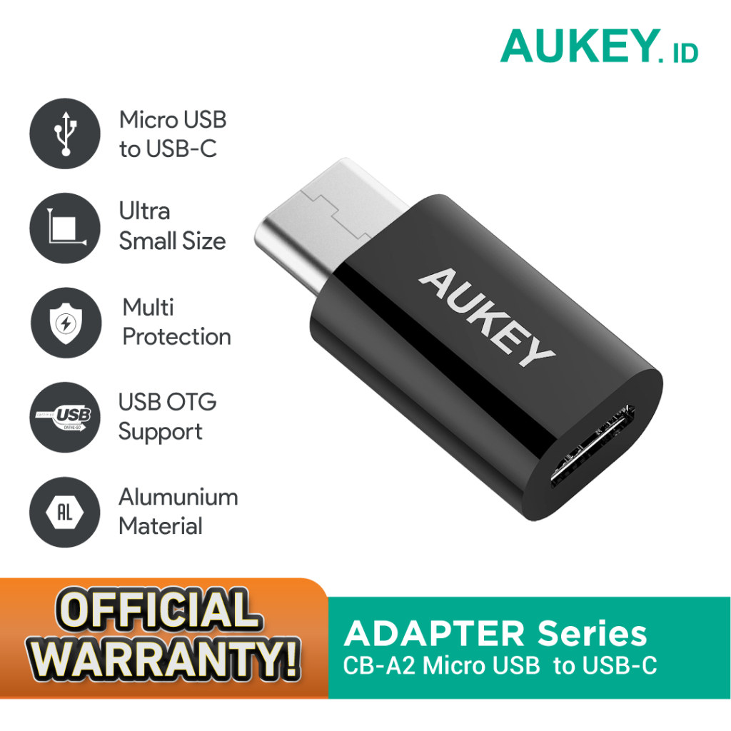 Jual Adapter Aukey CB-A2 NON PACK Micro USB to USB-C - 500922 | Shopee ...