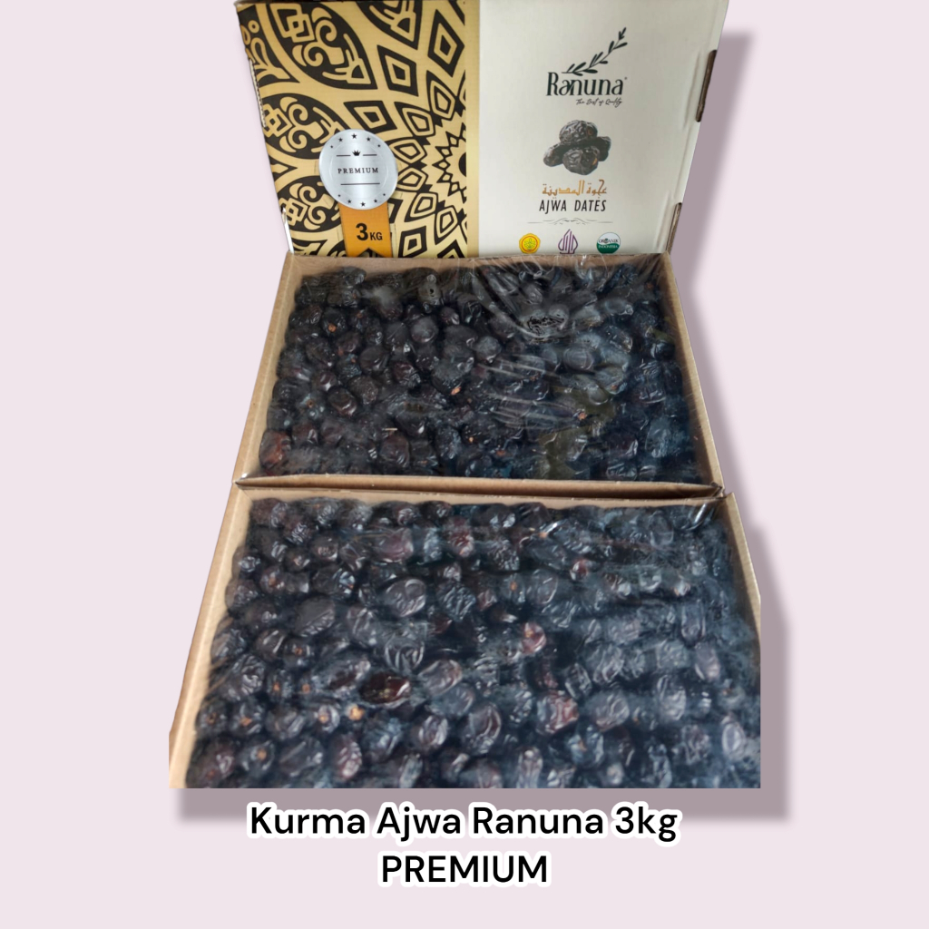 Jual kurma ajwa ranuna premium 3kg ajwa madinah kurma azwa | Shopee ...