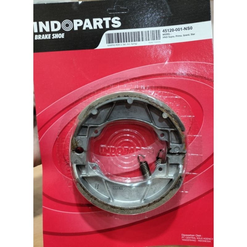 Jual BRAKE SHOE / KAMPAS REM BELAKANG / HND 45120-001-NS0 : SUPRA ...