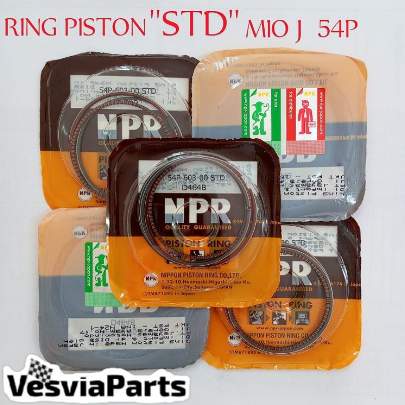 Jual RING SEHER RING PISTON " STD " 54P MIO-J XRIDE SOUL GT 115 FINO ...