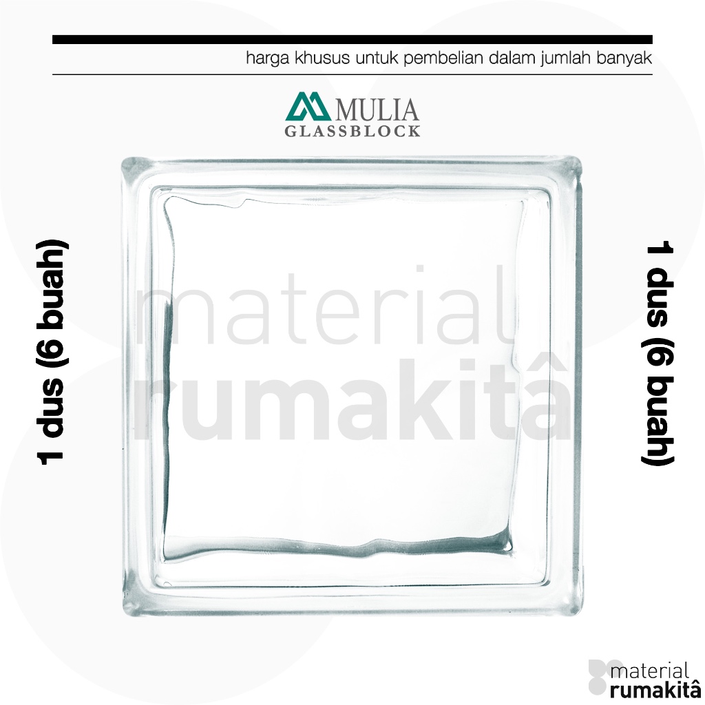 Jual GLASS BLOCK MULIA MOTIF LENGKAP / GLASSBLOCK DINDING 1 DUS 6 BUAH ...