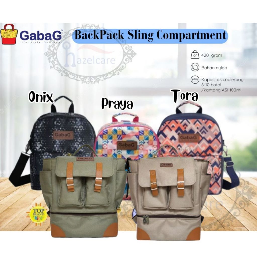 Jual Gabag Cooler Bag Backpack Sling Double Compartment Tora / Praya ...