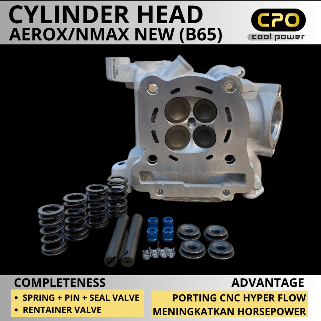 Jual Blok Head NEW NMAX AEROX 155 SIZE 20/23 22/25 23/26 Porting CNC ...