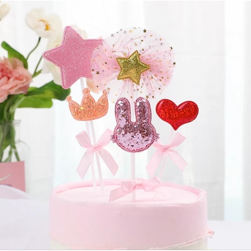 Jual tusukan kue/topper cake/hiasan kue/topper anak/topper princess ...