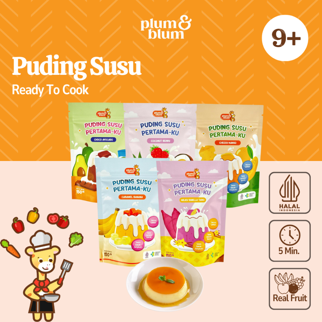 Jual Plum & Blum Silky Puding Susu Buah Snack Mpasi - 150 gram | Shopee ...