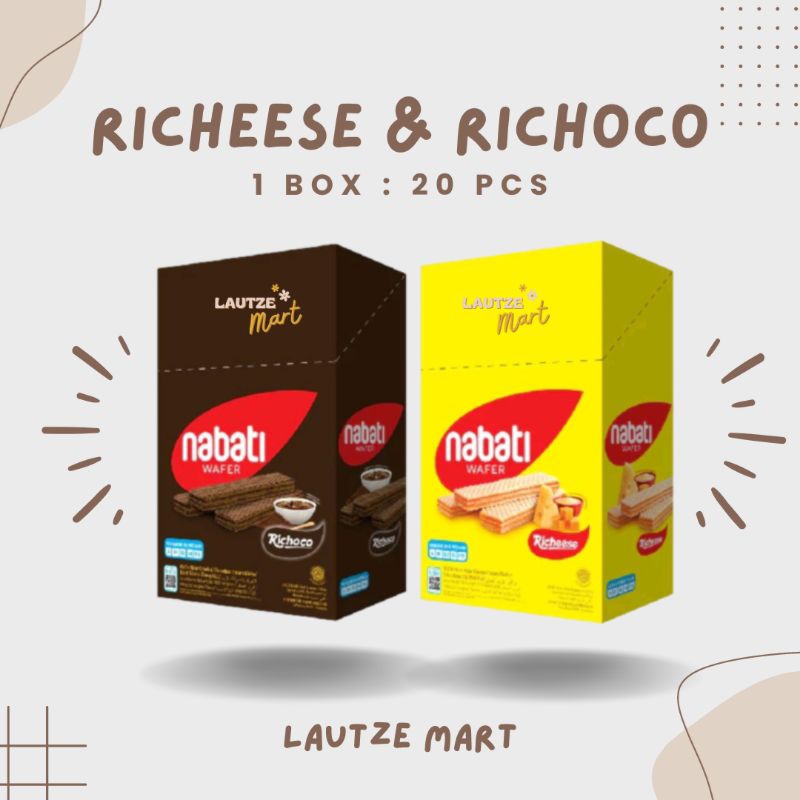 Jual Richeese Richoco Nabati Wafer 1 Box Isi 20 @6gr | Shopee Indonesia