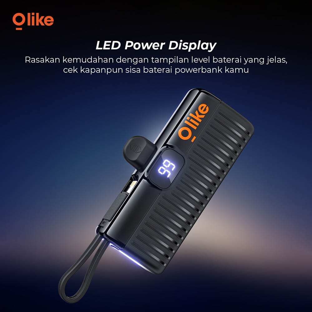 Jual OLIKE Power Bank 4500mAh Powerbank mini P105C / P105L Port Type-C ...
