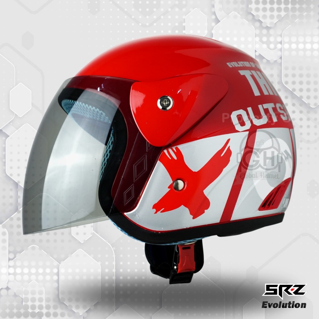 Jual HELM EVO EVOLUTION DEWASA NOTES REVOLUTION SERIES HALF FACE ...