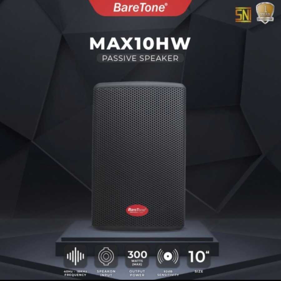 Jual Speaker Pasif Baretone MAX 10 HW Original 10 Inch Passive BARETONE | Shopee Indonesia