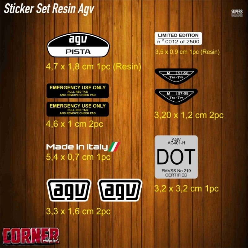 Jual Sticker set Agv print and cut resin | Shopee Indonesia