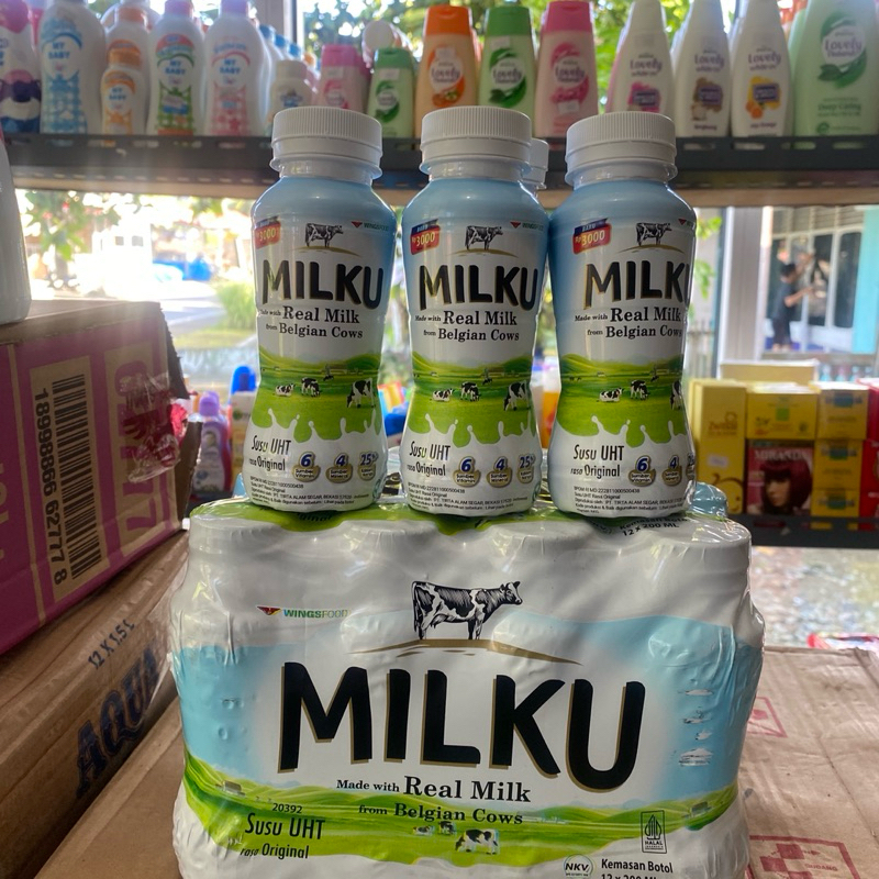 Jual Susu UHT Milku Rasa Original 1 Pack isi 12 Pcs | Shopee Indonesia