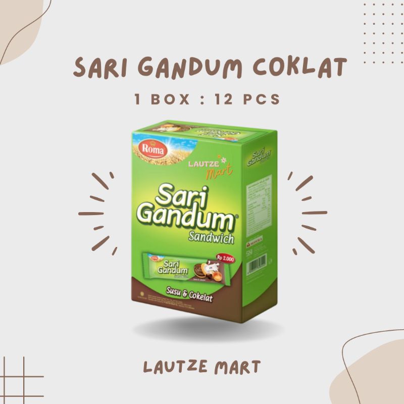 Jual Roma Sari Gandum Rasa Coklat 1 Box Isi 12 Pcs | Shopee Indonesia