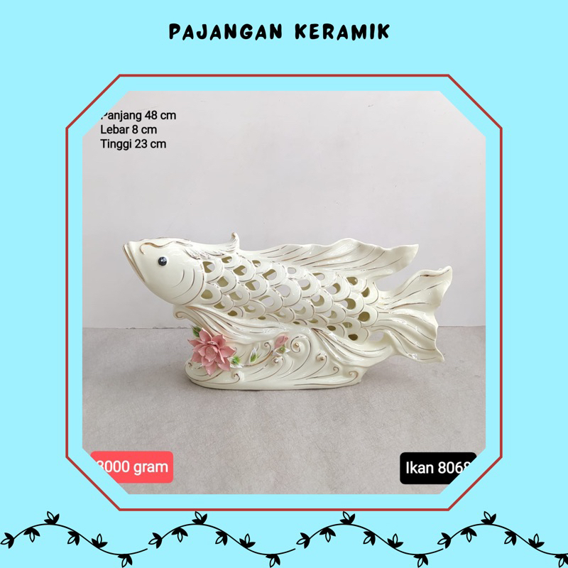 Jual Pajangan Ikan Arwana Keramik / Pajangan Keramik antik ikan arowana ...