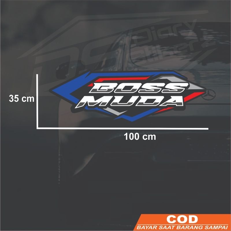 Jual stiker Boss Muda | printing | Shopee Indonesia