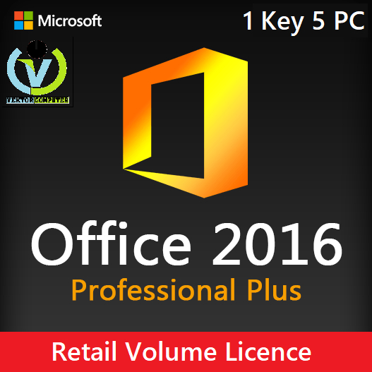 Jual Product Key Microsoft Office 2016 Pro Plus Retail Volume for 5 PC ...