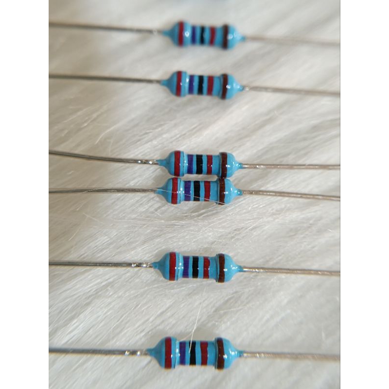 Jual 100 pcs resistor 1/4 watt 100k 27k renteng KAKI TEMBAGA R1/4w roll ...