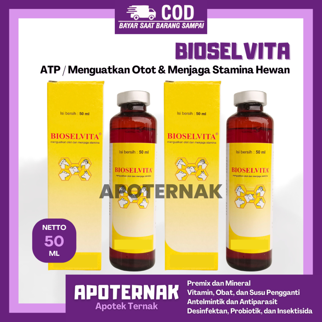 Jual BIOSELVITA 50 mL | Injeksi ATP Menguatkan Otot dan Menjaga Stamina ...