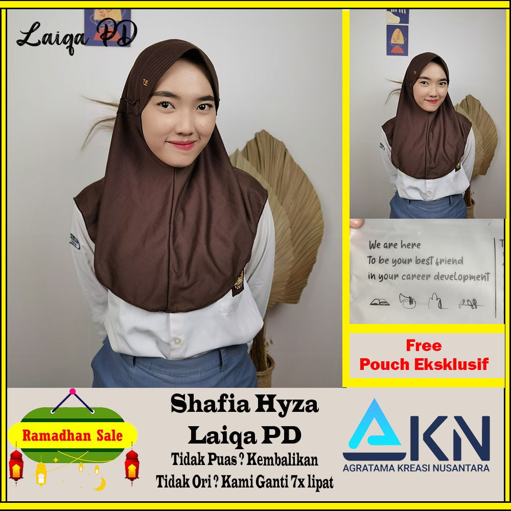 Jual Laiqa - Hijab Bergo Sekolah Premium Pita Di dalam (PD) By Shafia Hyza | Shopee Indonesia