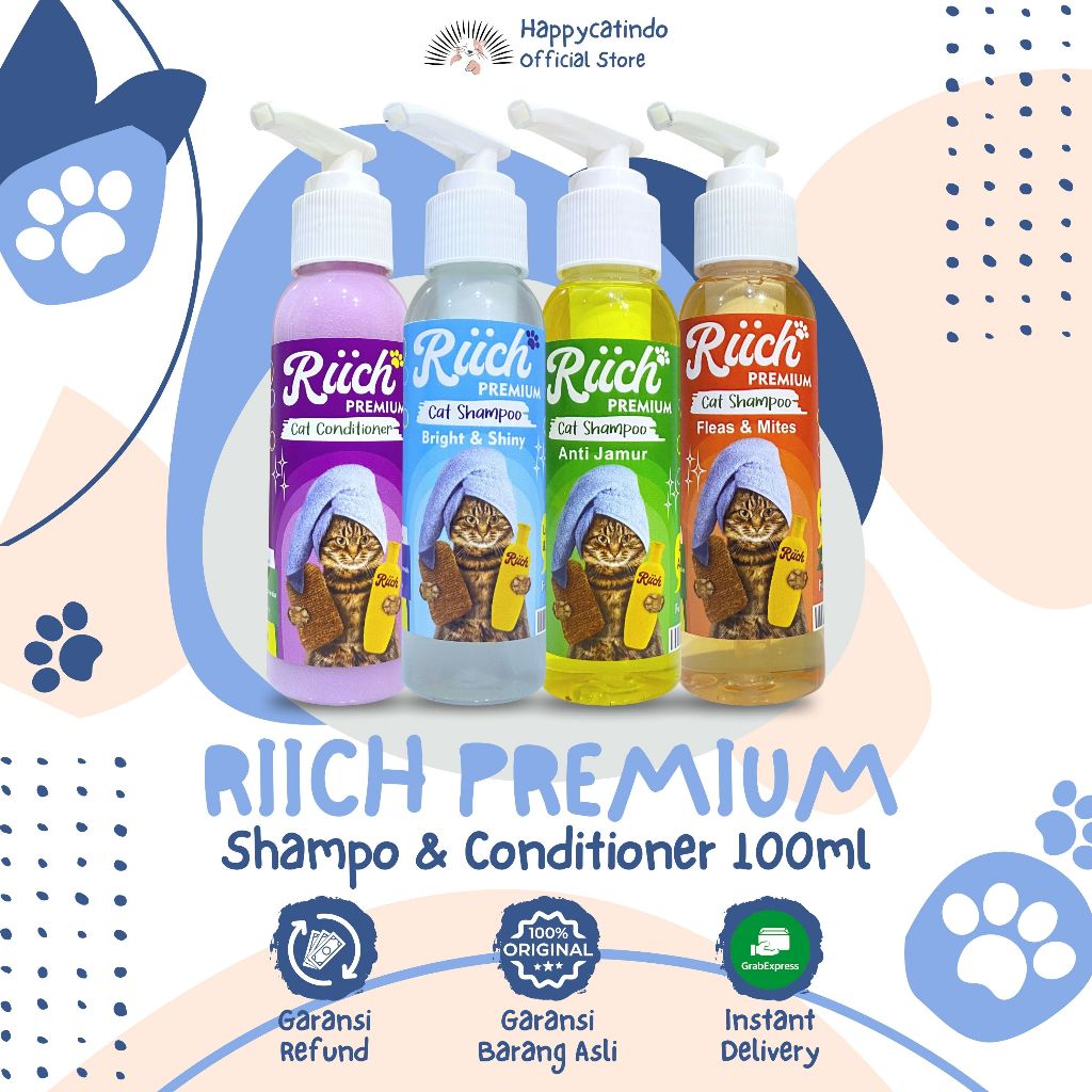 Jual RIICH PREMIUM SHAMPO KUCING BANYAK MANFAAT HIGH QUALITY | Shopee ...