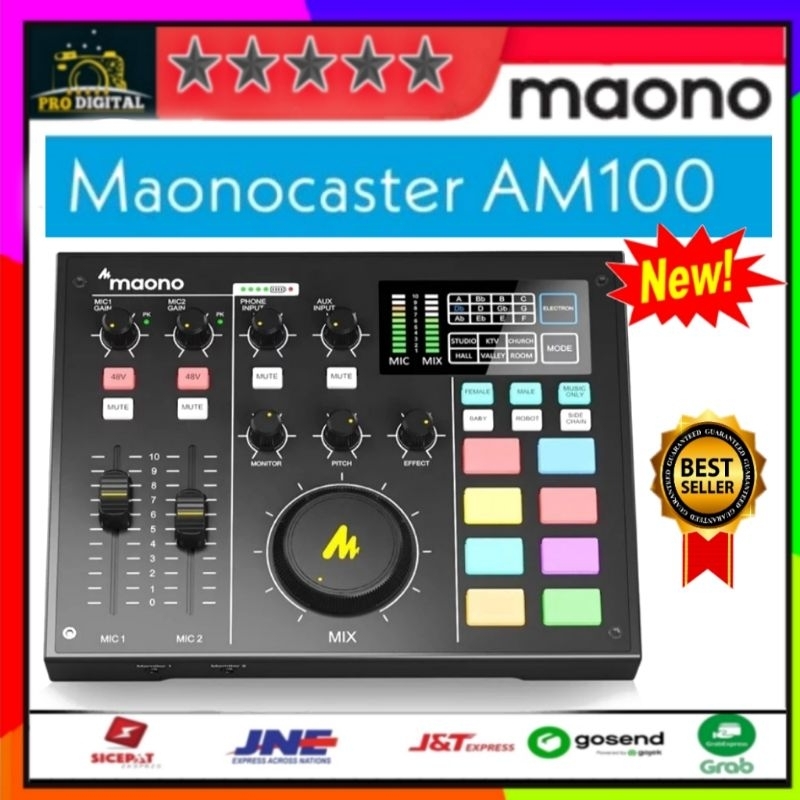 Jual Maono AU-AM100 AM-100 Maonocaster Podcast Production Mixer USB ...