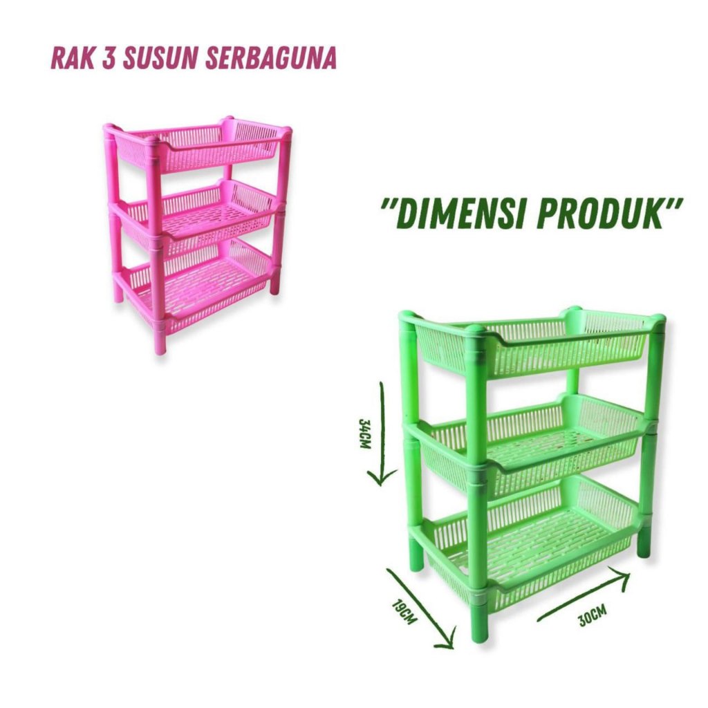 Jual Rak Raguna 3 Susun / Rak Susun Plastik Serbaguna | Shopee Indonesia