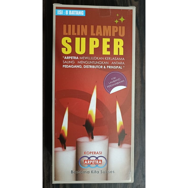 Jual Lilin Lampu Super Arpetra 1 box Isi 8 Pcs | Shopee Indonesia