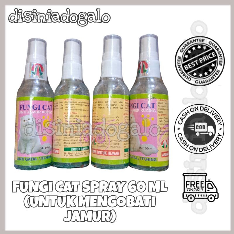 Jual Fungi Cat Obat Jamur Semprot Kucing 60ml | Shopee Indonesia