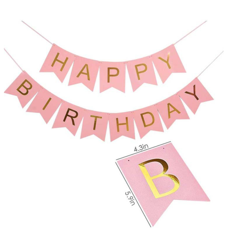 Jual Banner Happy Birthday Warna Warni Segi Lima Dekorasi Pesta ...