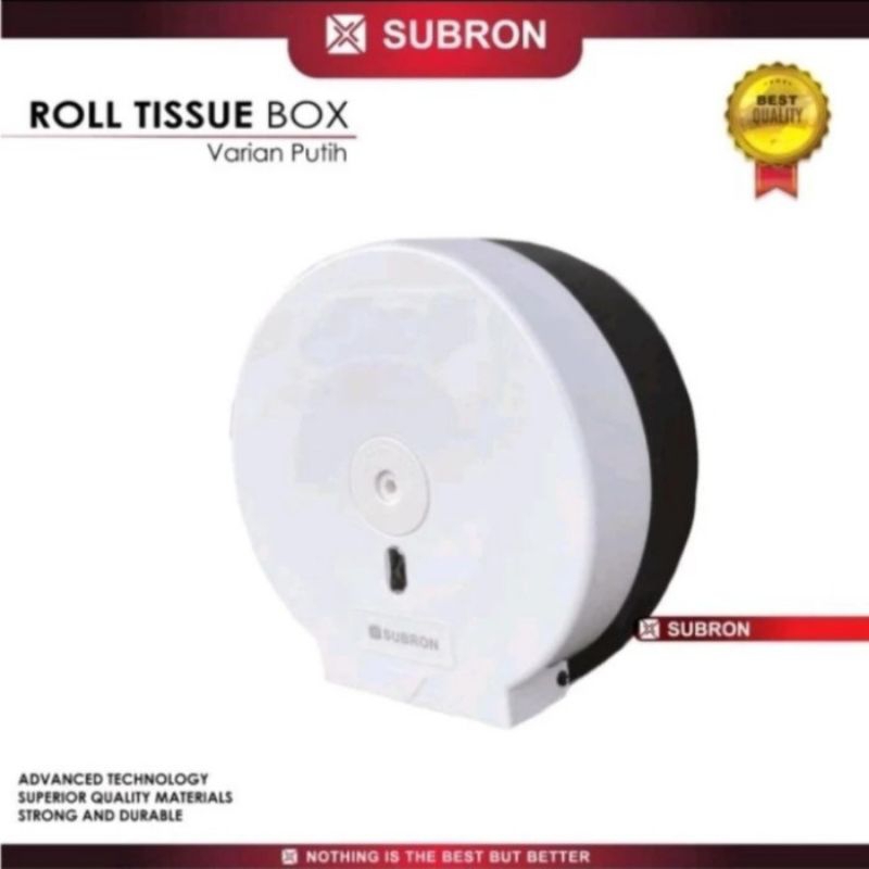 Jual Tempat Tissue Jumbo roll SUBRON K 25 white / Tempat tisu gulung ...