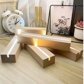 Jual ELSTUFF kayu led penyangga Akrilik / Standing Kayu Akrilik ...