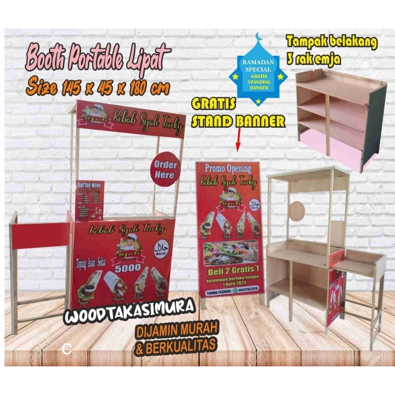 Jual Booth portable/gerobak lipat/meja lipat/event desk/booth lipat ...