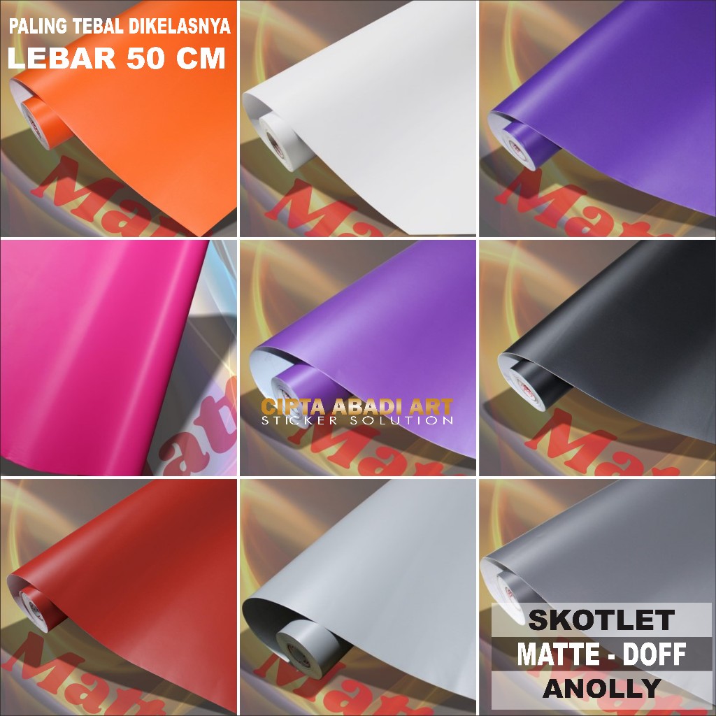 Jual Stiker Skotlet Motor Hitam Doff Sticker Kaca Akrilik Akuarium Dop ...