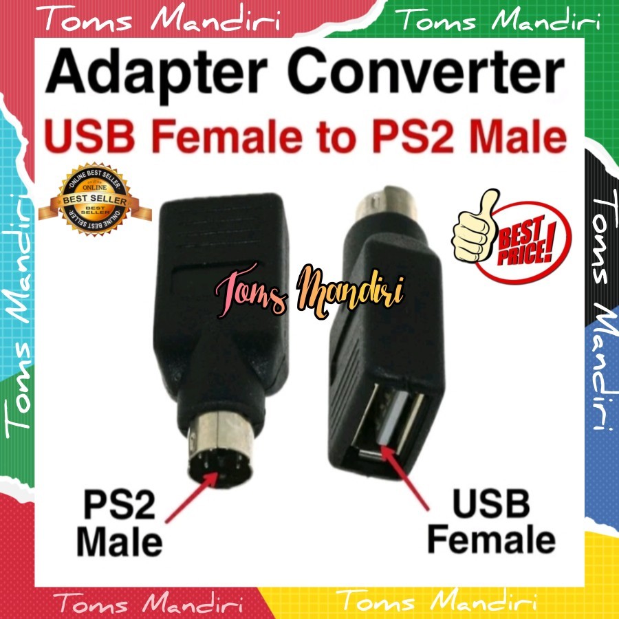 Jual Adapter Converter USB Female TO PS2 Male Connector | Shopee Indonesia