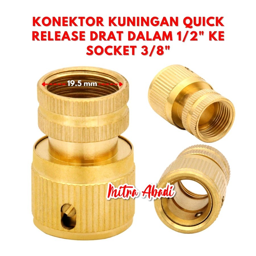 Jual Konektor Kuningan Quick Release - Socket Series | Shopee Indonesia