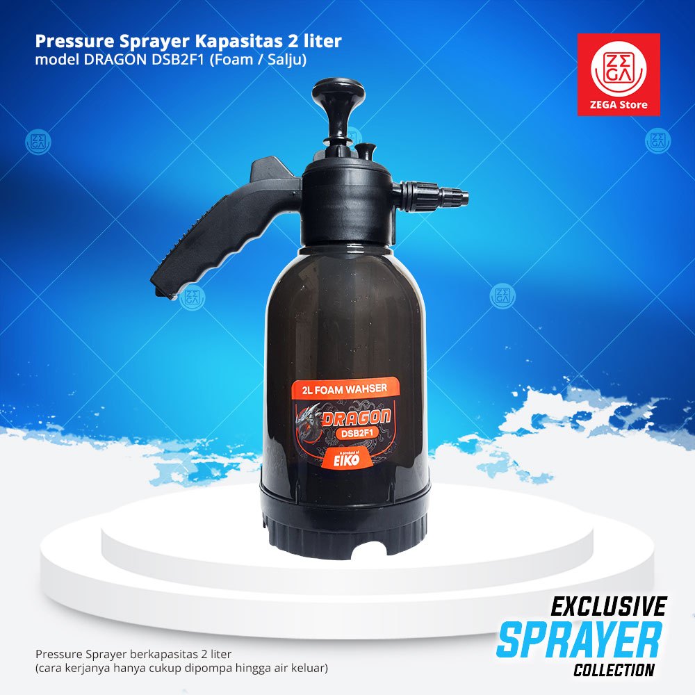 Jual Pressure sprayer 2 liter warna hitam / DRAGON Sprayer / DSB2F1 ...