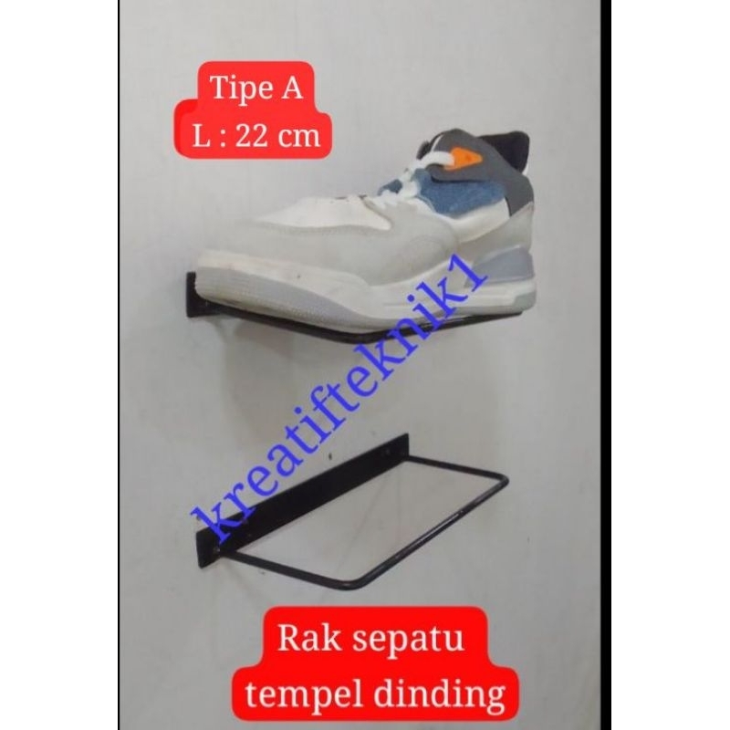 Jual rak sepatu tempel dinding rak sepatu melayang rak display sepatu ...